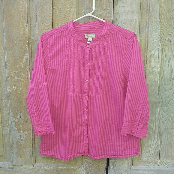 Christopher & Banks | Tops | Preppy Pink Top | Poshmark